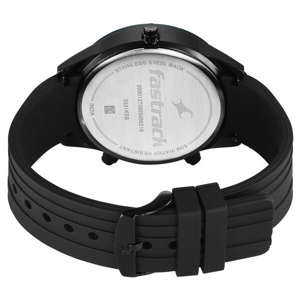 Buy Online Fastrack Overdrive Chronograph Micromotor Black Dial Black ...