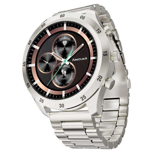 Buy Online Fastrack Magnus FX2 Unisex Smart Watch With Silver Metal ...