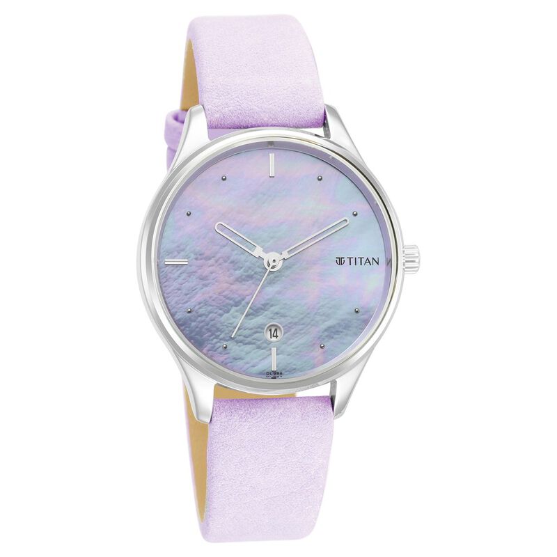 Buy Online Titan Pastel Dreams Mother Of Pearl Dial Analog Leather ...