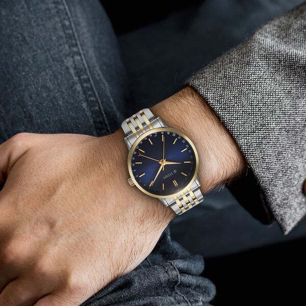 Buy Online Titan Elegance Analog with Date by Hand and Blue Dial ...