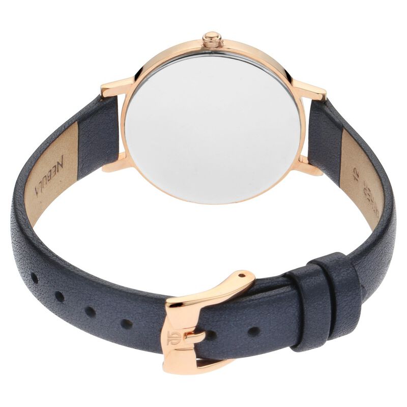 Buy Online Nebula Quartz Analog White Dial 18 Karat Gold Strap Watch ...