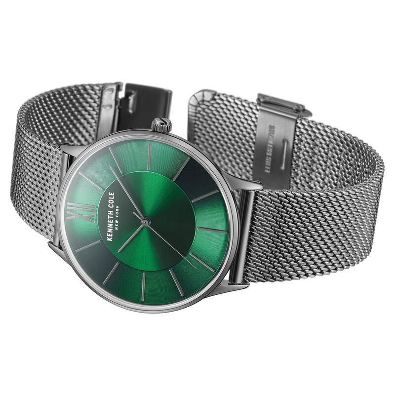 Buy Online Kenneth Cole Quartz Analog Green Dial Stainless Steel Strap ...