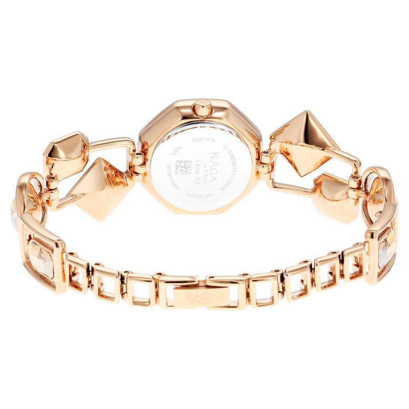Buy Online Titan Raga Love All Analog Mother of pearl Dial Metal Strap ...