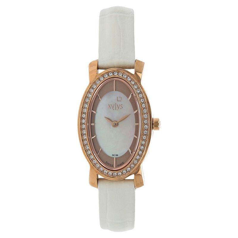 Buy Online Xylys Swiss Analog White Leather Strap and Mother of Pearl ...