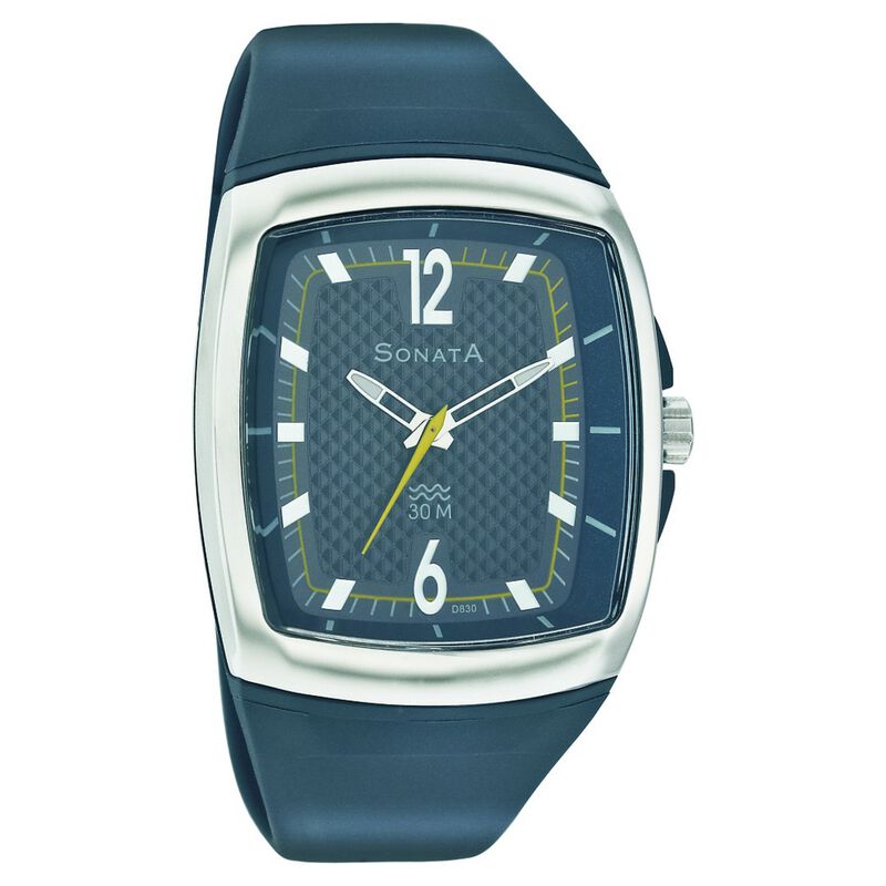 Buy Online Sonata Quartz Analog Black Dial Strap Watch for Men ...