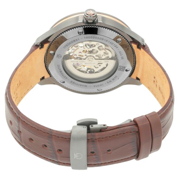 Buy Online Titan Maritime Black Dial Automatic Leather Strap Watch for ...