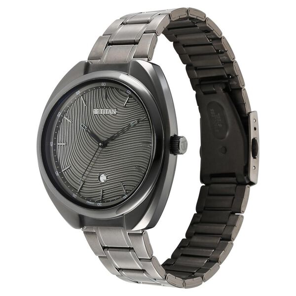 Buy Online Titan Quartz Analog Anthracite Dial Stainless Steel Strap ...