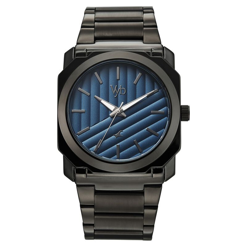 Buy Online Vyb Challenger By Fastrack Quartz Analog Blue Dial Grey ...