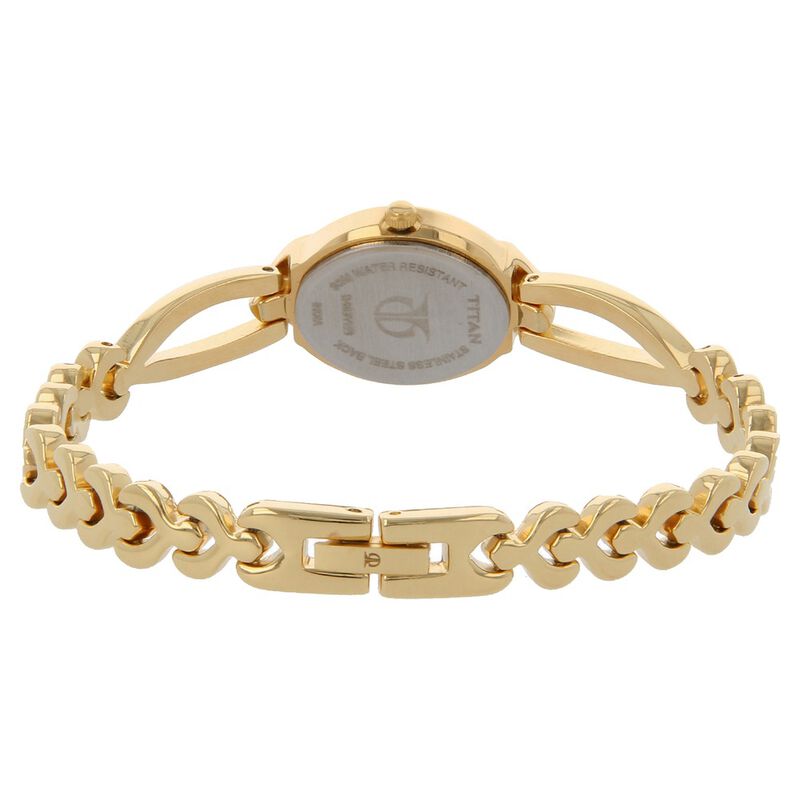 Buy Online Titan Quartz Analog White Dial Metal Strap Watch for Women ...