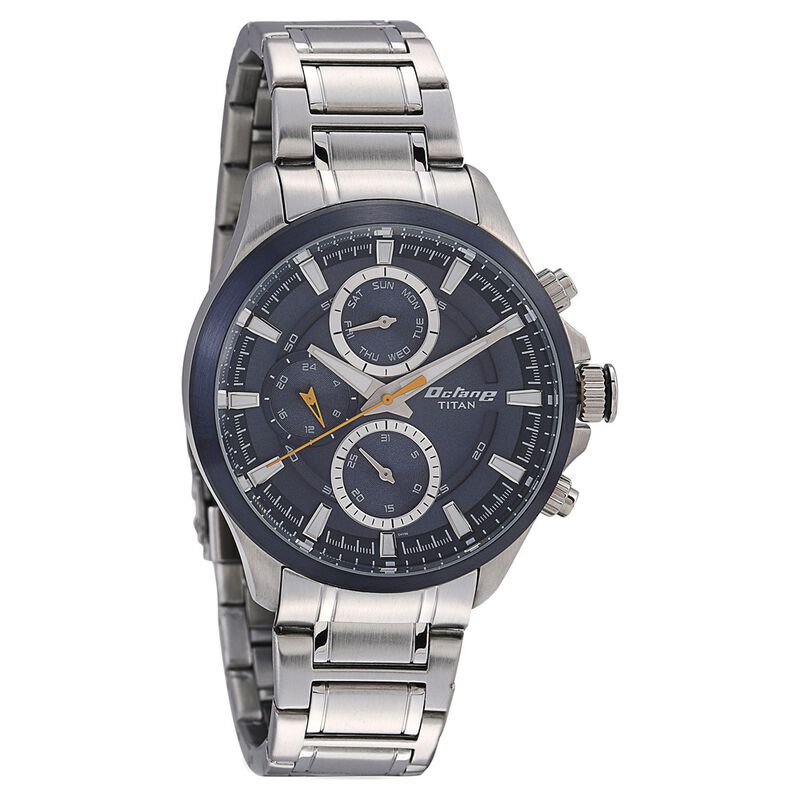 Buy Online Titan Octane Blue Dial Quartz Multifunction Stainless Steel ...
