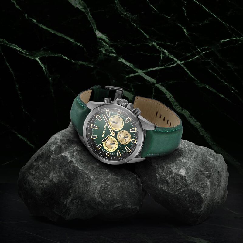 Buy Online Police Green Dial Quartz Multifunction Watch for Men ...