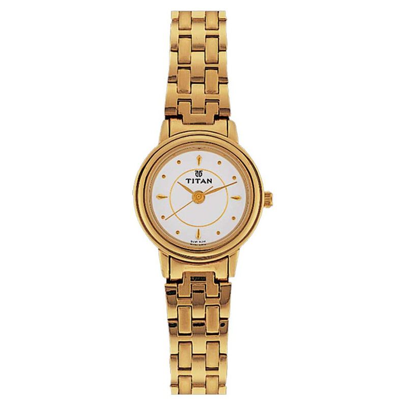 Buy Online Titan Quartz Analog White Dial Watch for Women - nc354ym02 ...