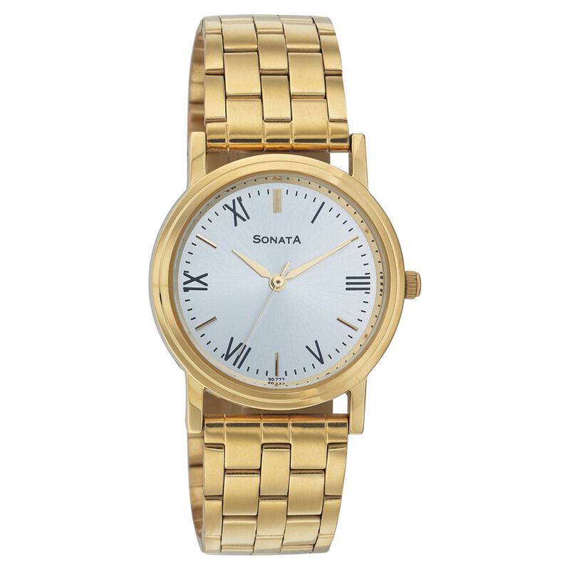 Buy Online Sonata Quartz Analog Silver Dial Strap Watch for Men ...