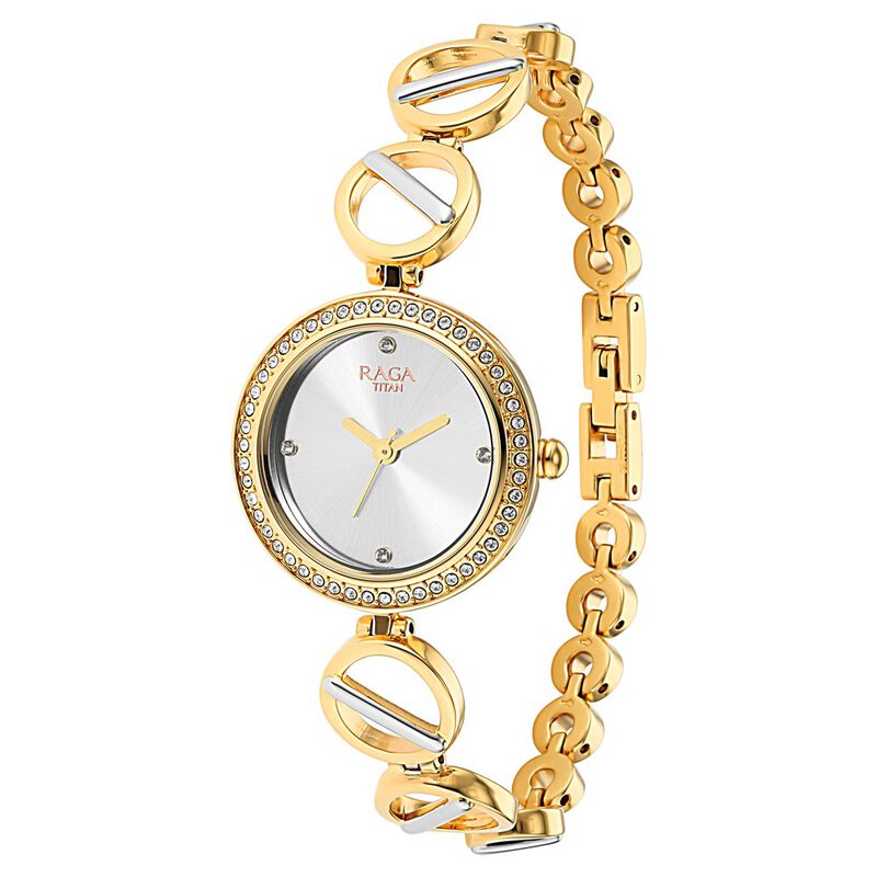 Buy Online Titan Raga Viva Silver Dial Women Watch With Metal Strap ...