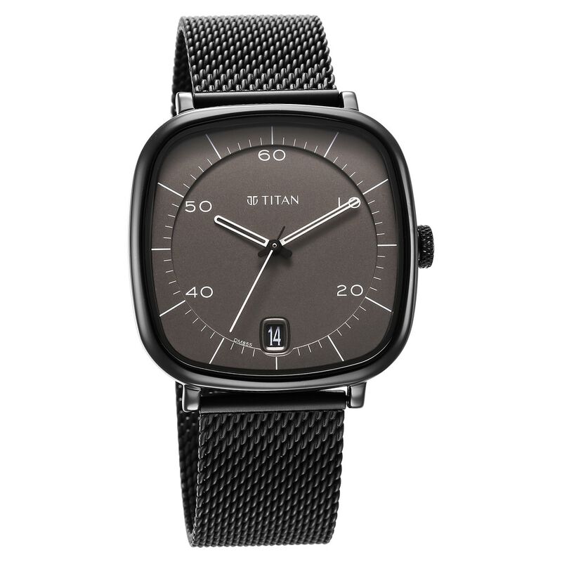 Buy Online Titan Neo Curve Quartz Analog with Date Anthracite Dial ...
