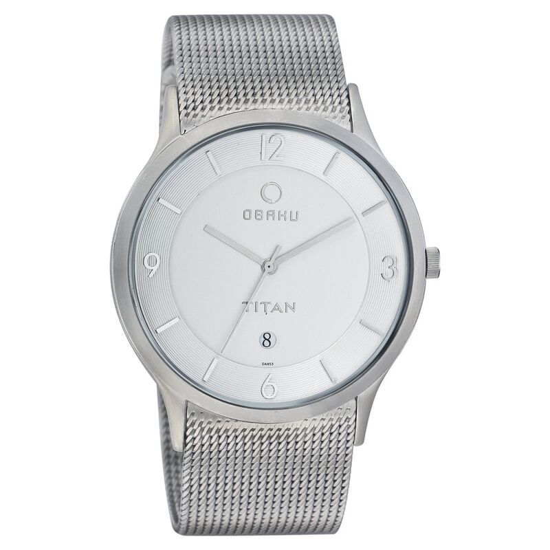 Buy Online Titan Quartz Analog with Date Silver Dial Watch for Men ...
