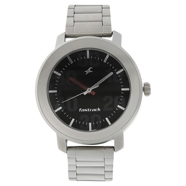 Buy Online Fastrack Quartz Analog Black Dial Stainless Steel Strap ...