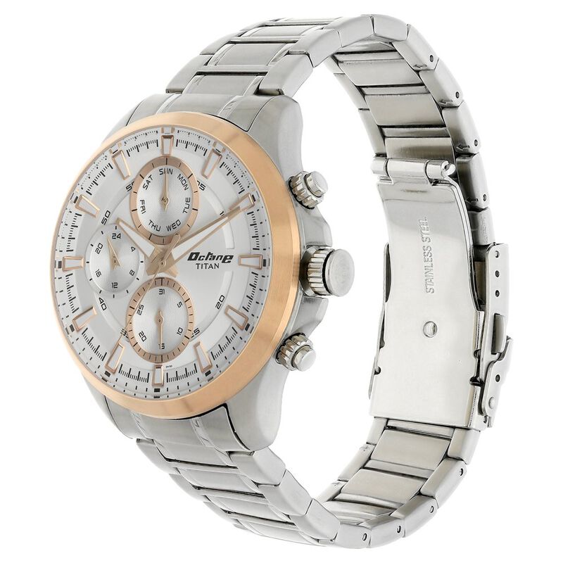 Buy Online Titan Octane White Dial Quartz Multifunction Stainless Steel ...