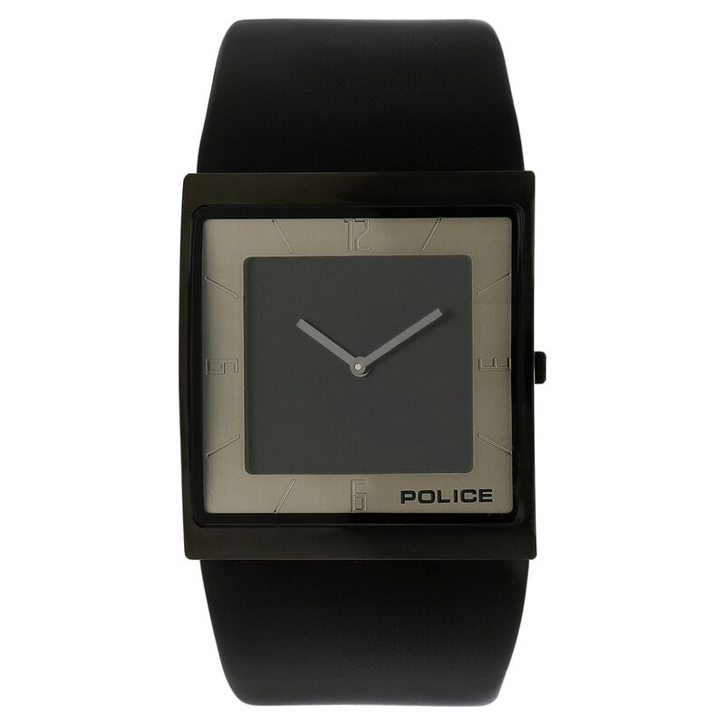 Buy Online Police Quartz Analog Black Dial Leather Strap Watch for Men ...