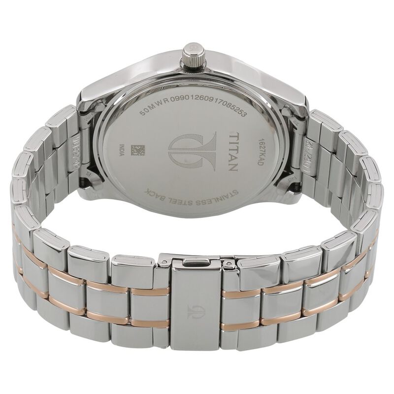 Buy Online Titan Regalia Baron White Dial Analog with Date Stainless ...