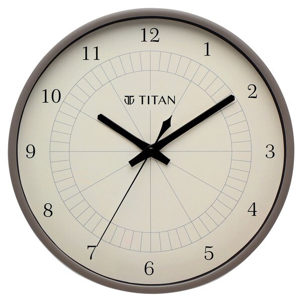 Buy Online Titan Classic Wall Clock Quartz Analog Grey Dial Wall Clock ...