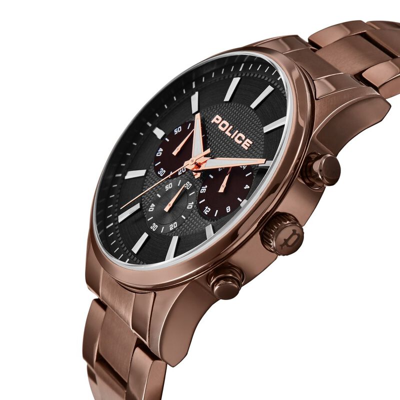 Buy Online Police Quartz Chronograph Grey Dial Stainless Steel Strap ...