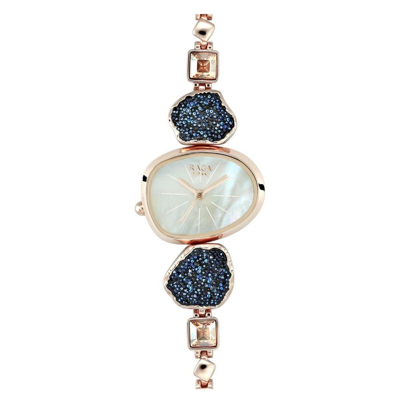 Buy Online Titan Raga I Am Mother of Pearl Dial Rose Gold Strap Watch ...