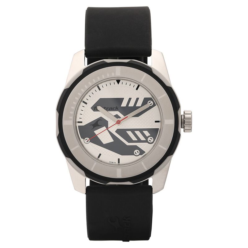 Buy Online Fastrack Sport Quartz Analog Silver Dial Plastic Strap Watch ...