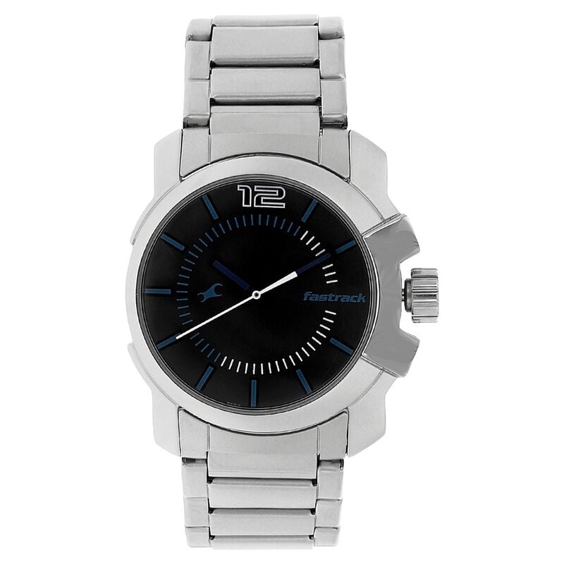 Buy Online Fastrack Quartz Analog Black Dial Stainless Steel Strap ...