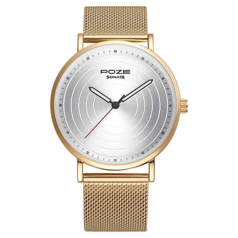 Buy Online Poze by Sonata Quartz Analog Silver Dial Stainless Steel ...