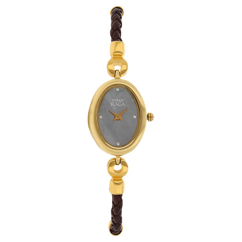 Buy Online Titan Analog Red Dial Quartz Bimetal Strap Watch for Women ...