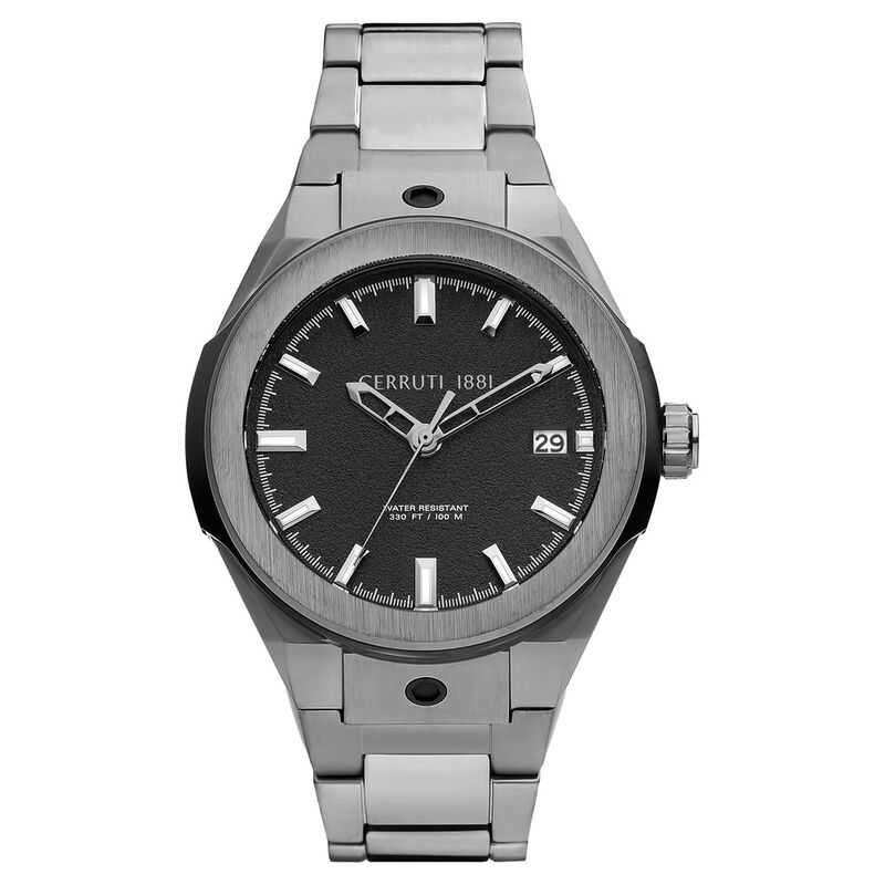 Buy Online Cerruti 1881 Black Dial Stainless Steel Strap Watch for Men ...