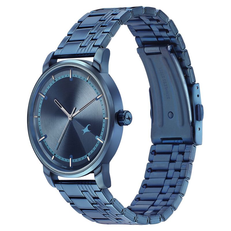 Buy Online Fastrack Style Up Blue Dial Stainless Steel Strap Watch for ...