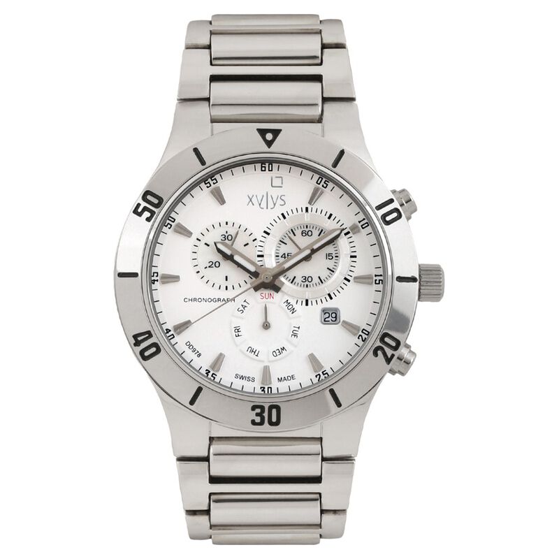 Buy Online Xylys Swiss Chronograph Silver Stainless Steel Strap and ...