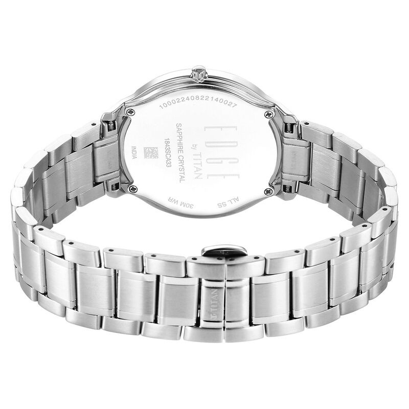 Buy Online Titan Edge Metal Silver Dial Stainless Steel Strap Watch for ...