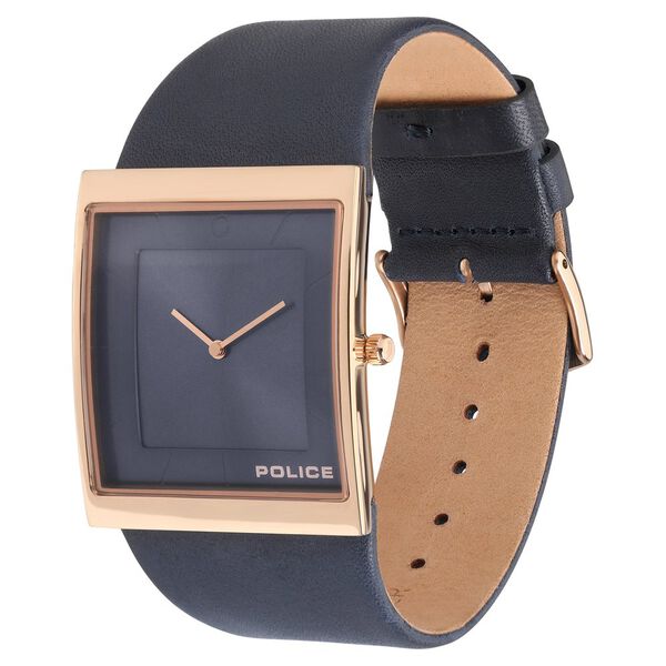Buy Online Police Quartz Analog Blue Dial Leather Strap Watch for Men ...