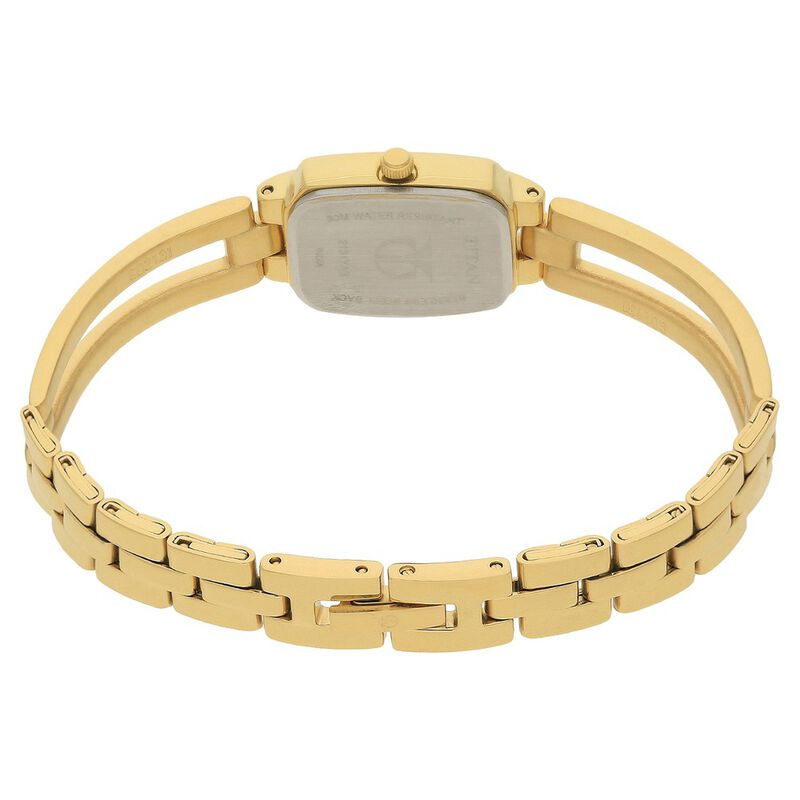 Buy Online Titan Quartz Analog Champagne Dial Stainless Steel Strap ...