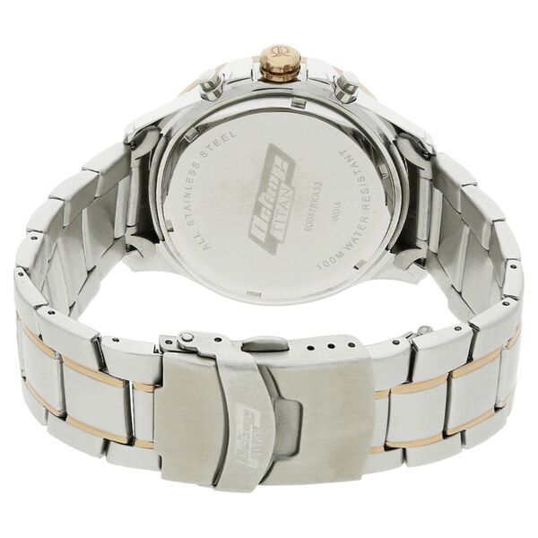 Buy Online Titan Quartz Chronograph Black Dial Stainless Steel Strap ...