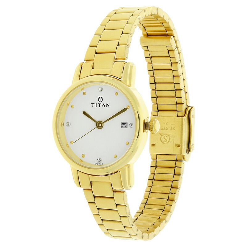 Buy Online Titan Karishma White Dial Women Watch With Stainless Steel ...