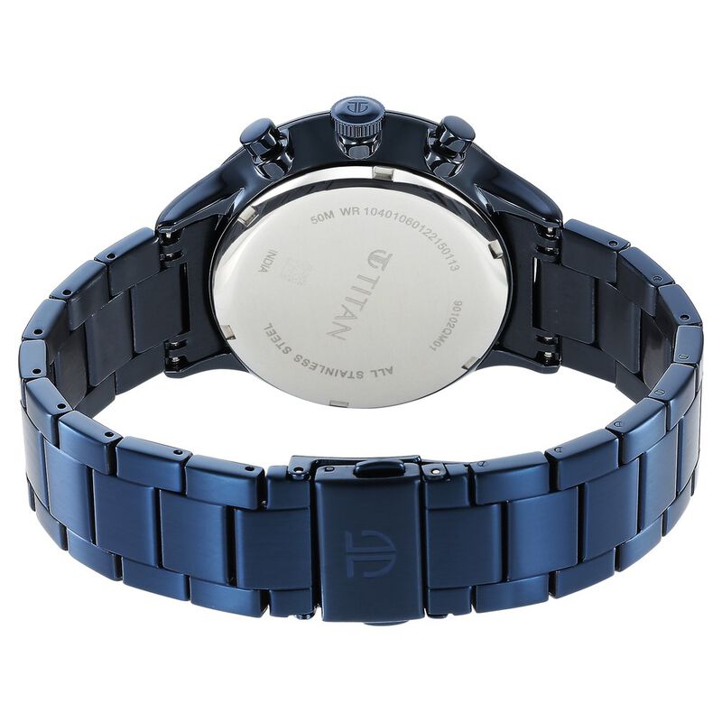 Buy Online Titan Urban Magic Blue Dial Multial Stainless Steel Strap ...