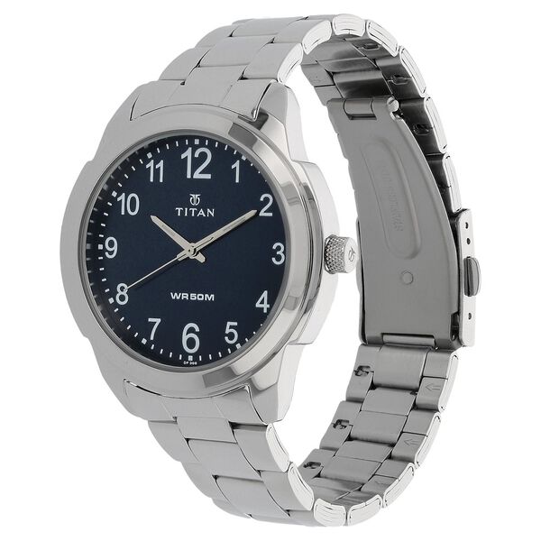 Buy Online Titan Analog Blue Dial Stainless Steel Strap watch for Men ...