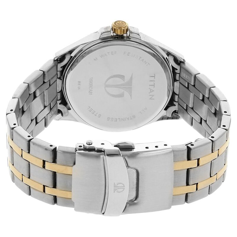 Buy Online Titan Regal Crest Silver Dial Analog with Date Stainless ...