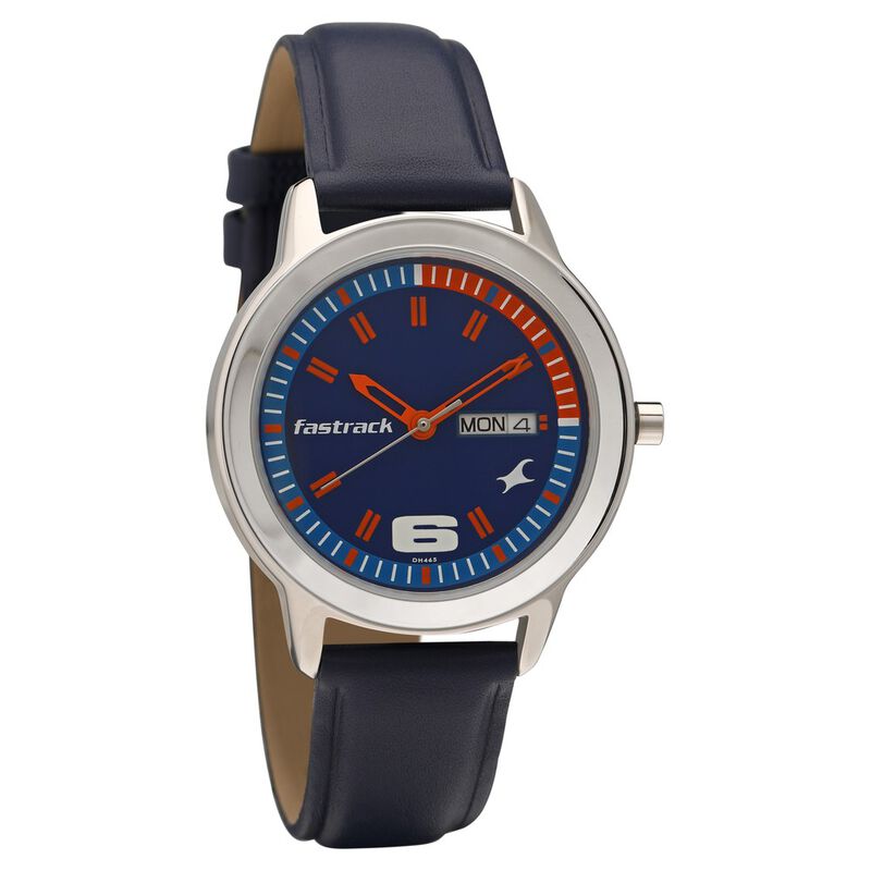 Buy Online Fastrack Blue Dial Quartz Analog with Day and Date Watch for ...