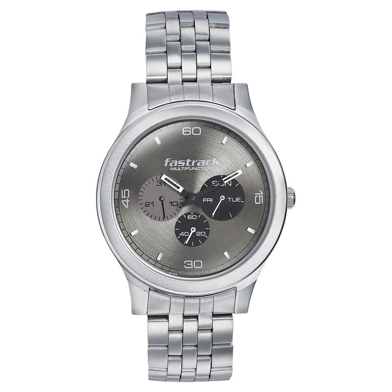 Buy Online Fastrack Dial It Up Quartz Multifunction Grey Dial Stainless ...
