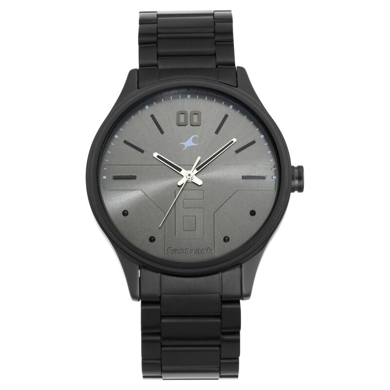 Buy Online Fastrack Bare Basics Quartz Analog Grey Dial Stainless Steel ...