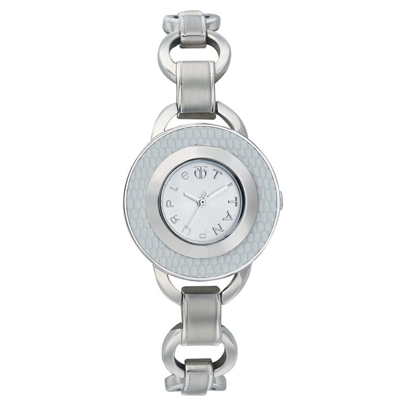 Buy Online Titan Quartz Analog Silver Dial Watch for Women - nb9875sm01 ...