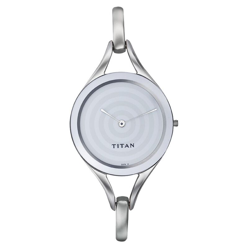 Buy Online Titan Quartz Analog Silver Dial Watch for Women - nc2458sm01 ...