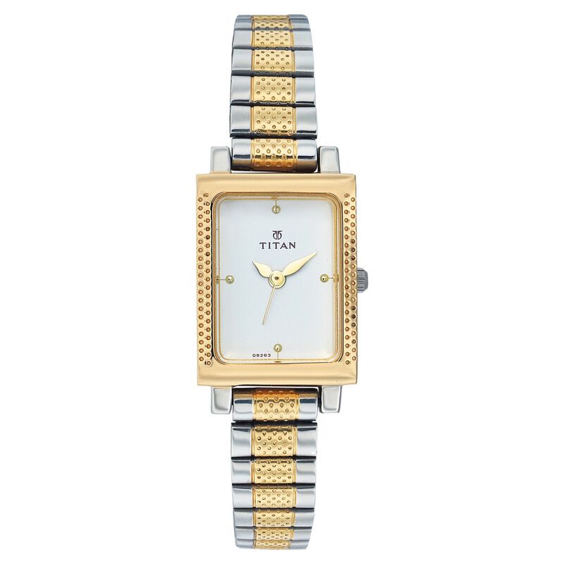 Buy Online Titan Quartz Analog White Dial Watch for Women - nc2478bm01 ...