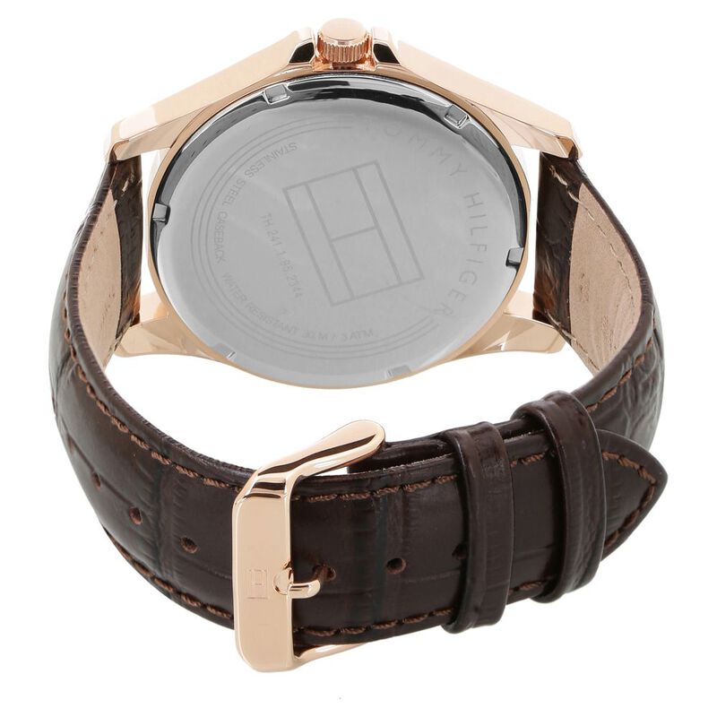 Buy Online Tommy Hilfiger Quartz Analog Blue Dial Leather Strap Watch ...