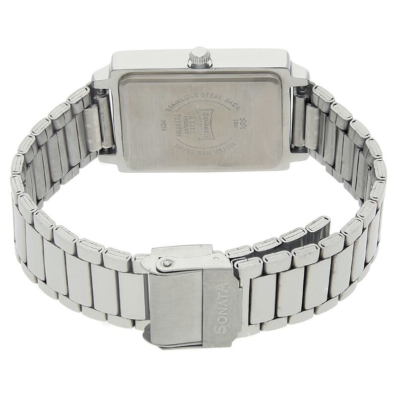 Buy Online Sonata Quartz Analog with Day and Date White Dial Stainless ...